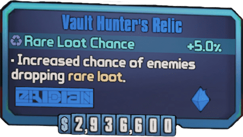 Vault Hunter's Relic • BL2 – Rare Relic | Lootlemon