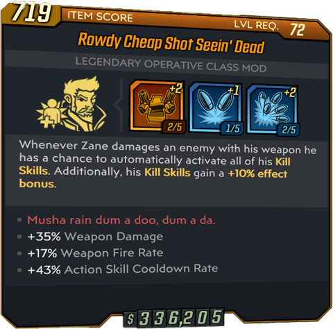 Seein' Dead • BL3 – Zane Class Mod | Lootlemon