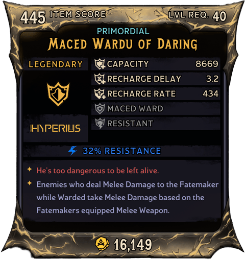 Maced Wardu • TTWL – Legendary Shield | Lootlemon