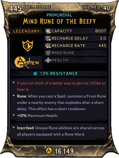 Mind Rune • TTWL – Legendary Shield | Lootlemon