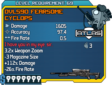 Cyclops • BL1 – Legendary Sniper | Lootlemon