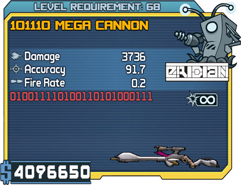 Mega Cannon • BL1 – Legendary Eridian | Lootlemon
