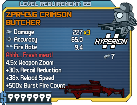 Butcher • BL1 – Legendary Shotgun | Lootlemon