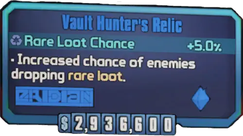 Vault Hunter's Relic • BL2 – Rare Relic | Lootlemon