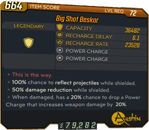 Beskar • BL3 – Legendary Shield | Lootlemon