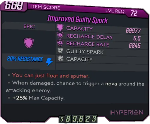 Guilty Spark • BL3 – Epic Shield | Lootlemon