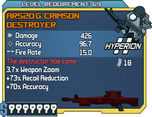 Destroyer • BL1 – Legendary Assault Rifle | Lootlemon