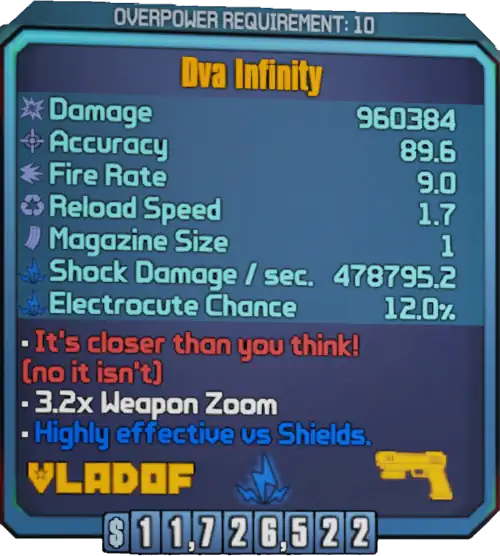 Infinity • BL2 – Legendary Pistol | Lootlemon