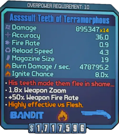 Teeth of Terramorphous • BL2 – Rare Shotgun | Lootlemon