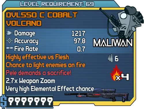 Volcano • BL1 – Legendary Sniper | Lootlemon