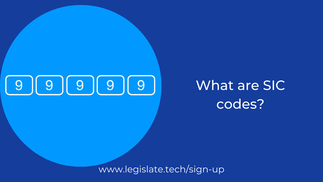 What are SIC codes? - Legislate