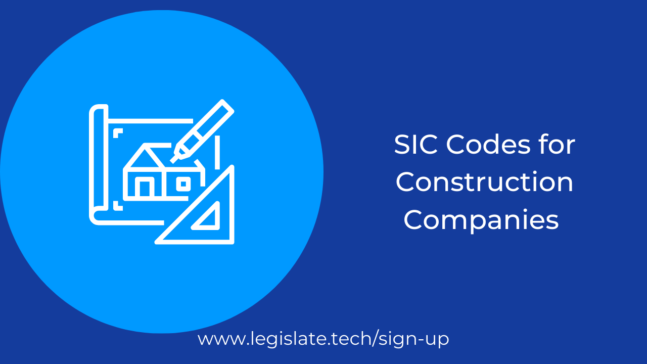 What is the right SIC code for your construction company? - Legislate