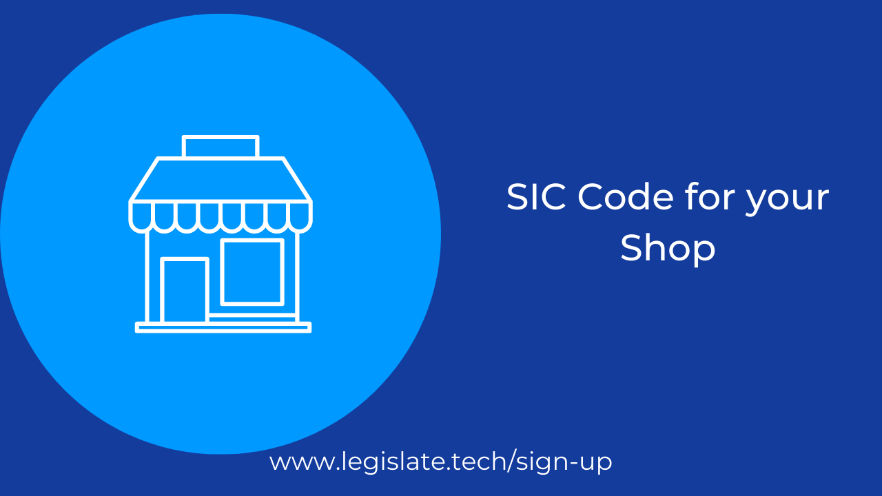 What SIC code should you use for a shop? - Legislate