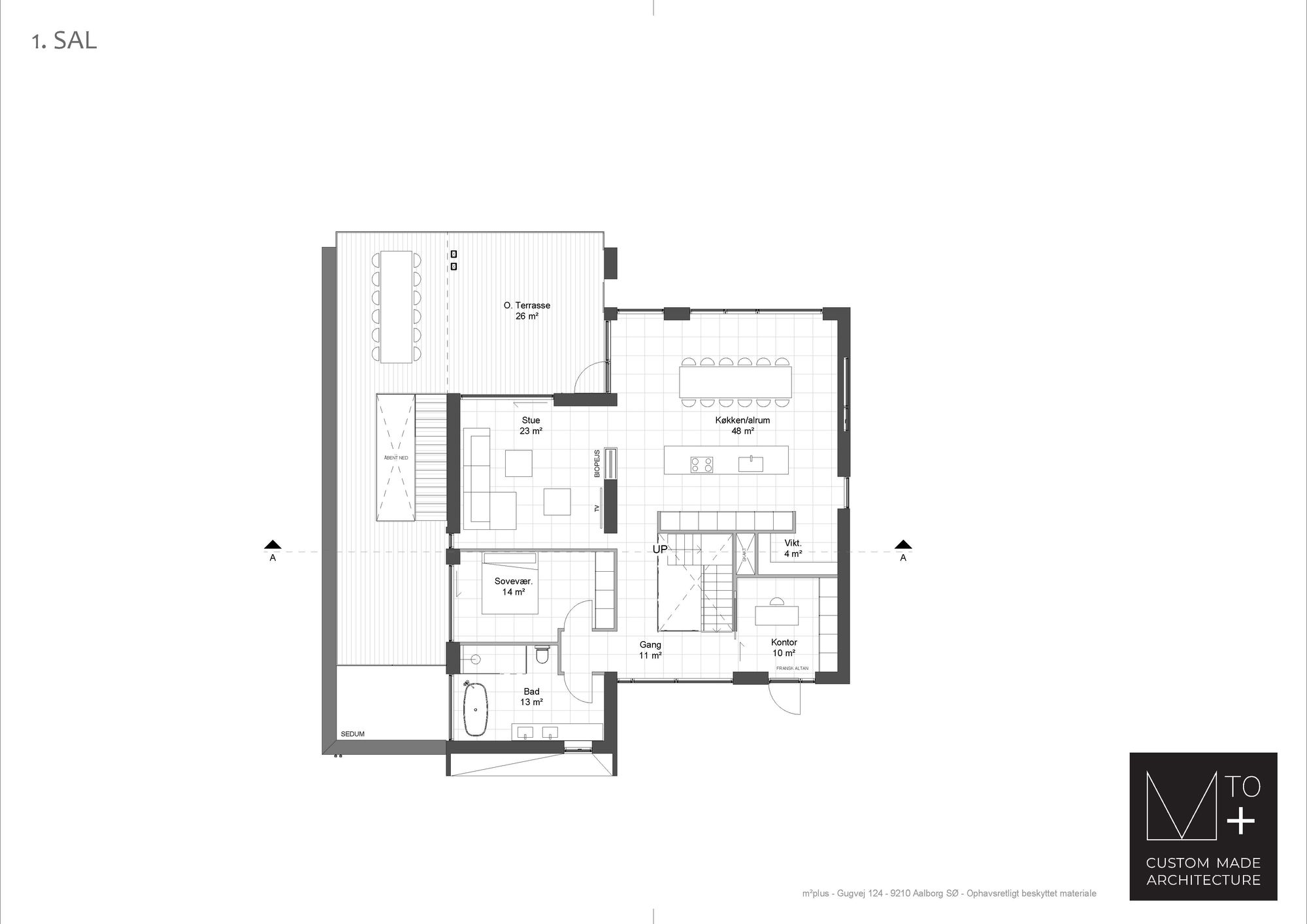 m2plus | 2 plan villa i Slangerup