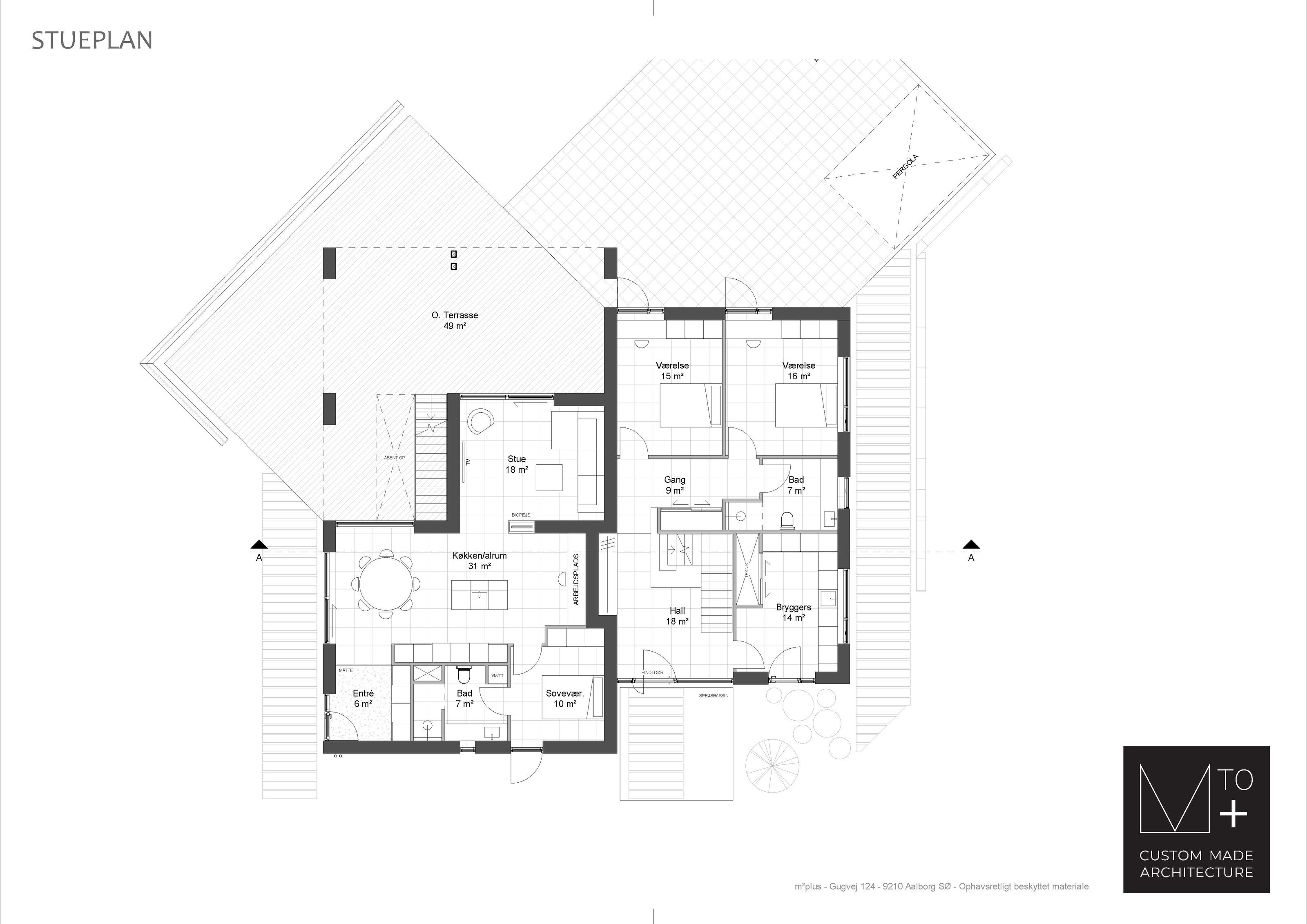 m2plus | 2 plan villa i Slangerup