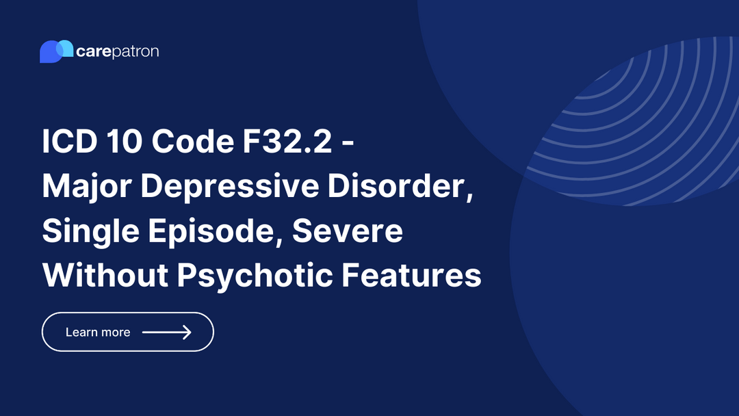 F32.2 – Major Depressive Disorder, Single Episode, Severe Without ...
