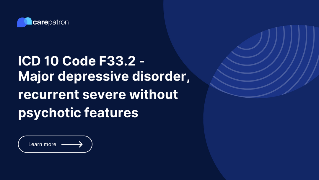 F33.2 – Major depressive disorder, recurrent severe without psychotic ...