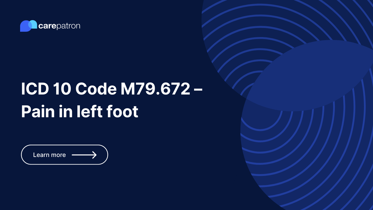 M79.672 – Pain in left foot | ICD-10-CM