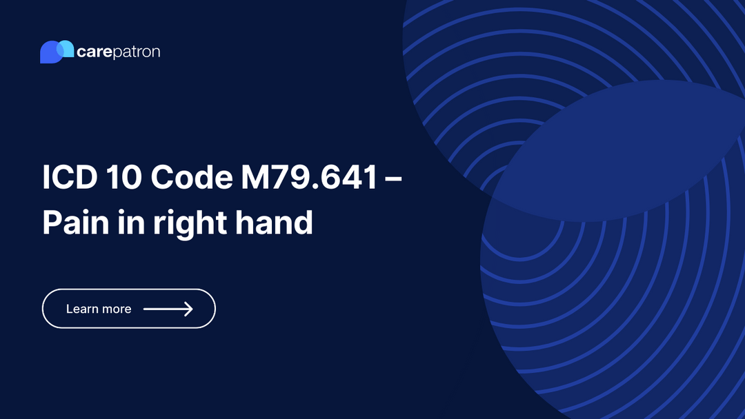 M79.641 – Pain in right hand | ICD-10-CM