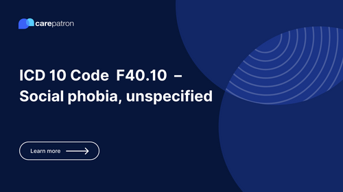 F40.10 – Social Phobia, Unspecified | ICD-10-CM