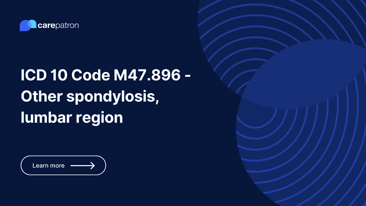 M47.896 – Other spondylosis, lumbar region | ICD-10-CM