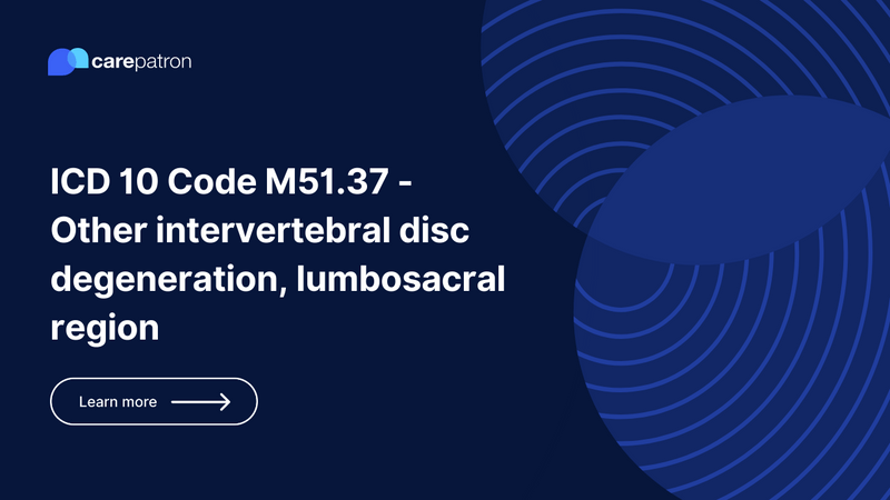 M51.37 – Other intervertebral disc degeneration, lumbosacral region ...