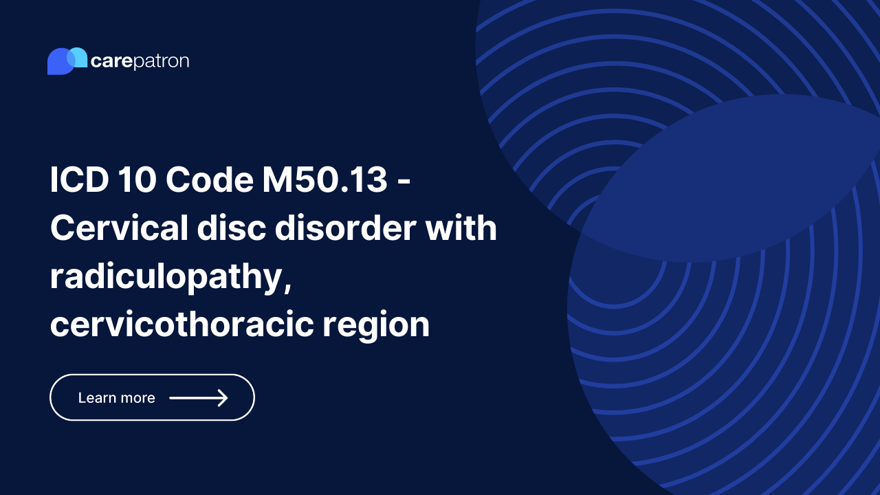 M50.13 – Cervical disc disorder with radiculopathy, cervicothoracic ...