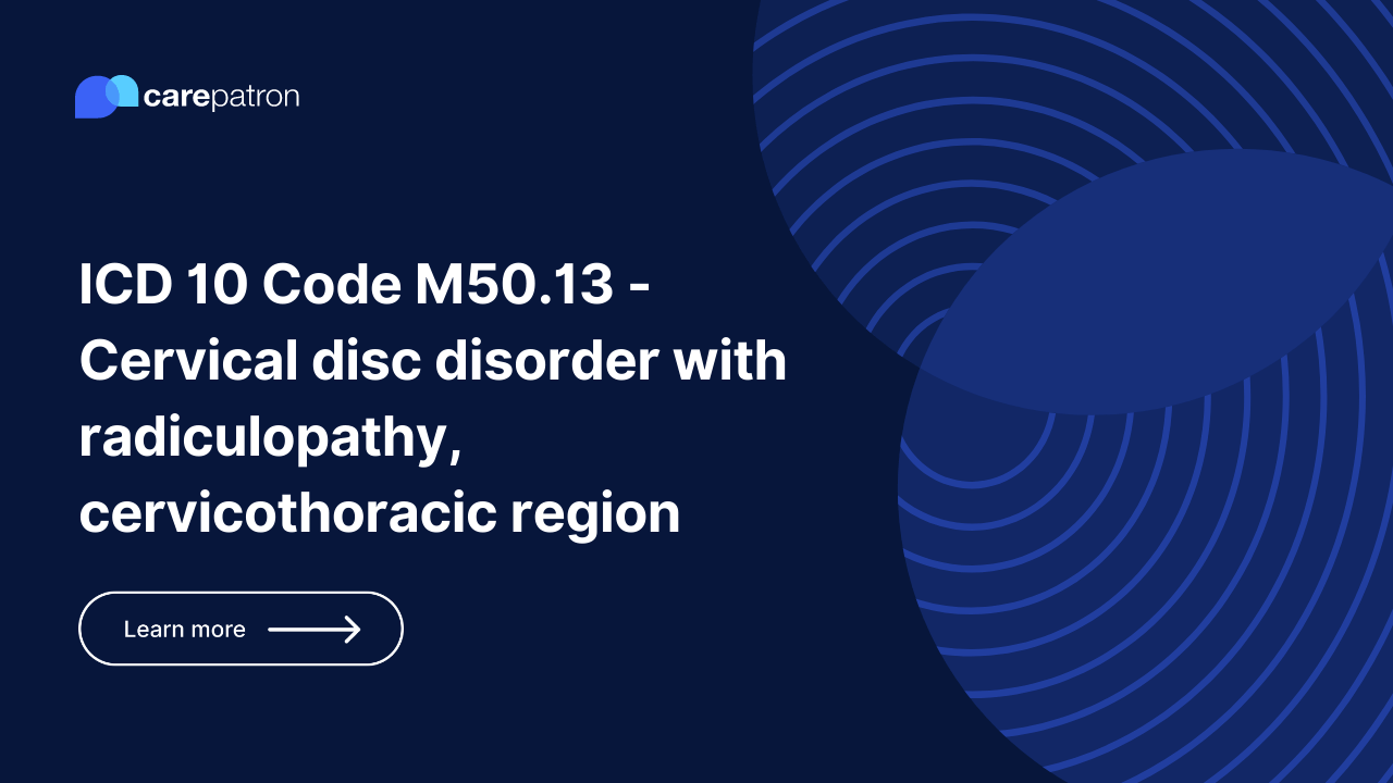 M50.13 – Cervical disc disorder with radiculopathy, cervicothoracic ...