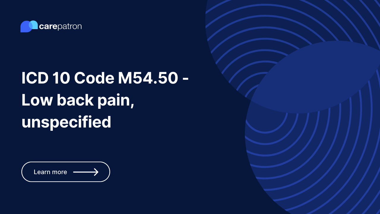 M54.50 – Low back pain, unspecified | ICD-10-CM
