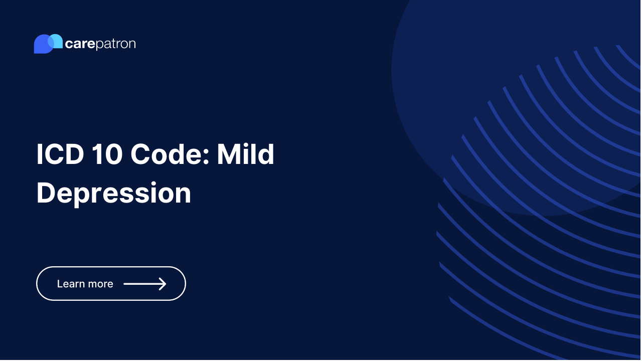 Mild Depression ICD-10-CM Codes | 2023