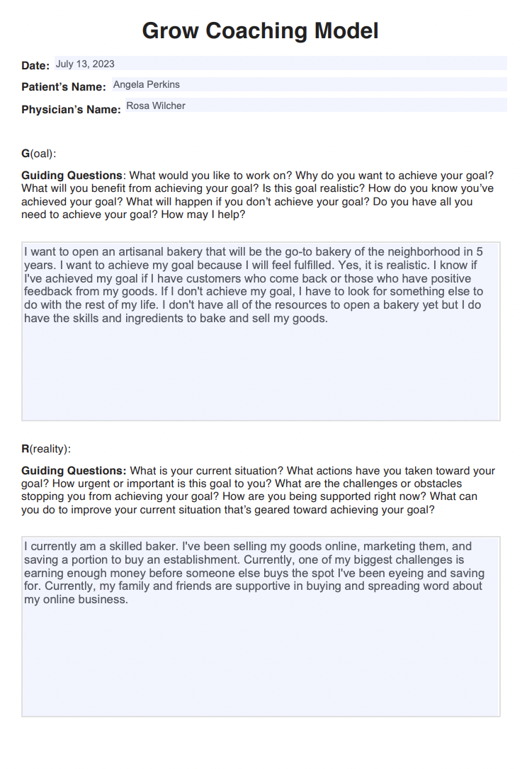 Grow Coaching Model & Example | Free PDF Download