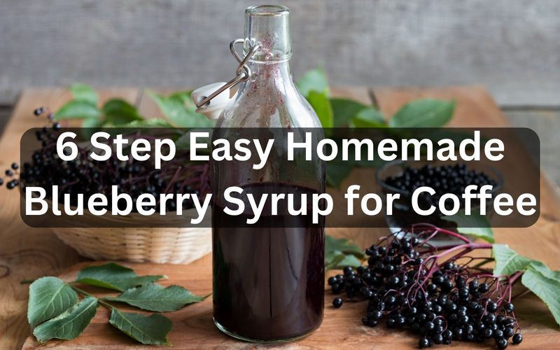 6 Step Easy Homemade Blueberry Syrup for Coffee