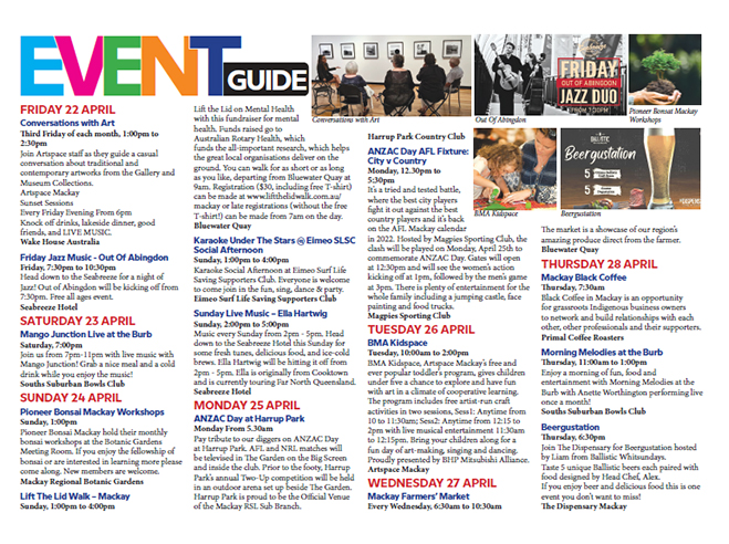 Event Guide - Mackay Whitsunday LIfe