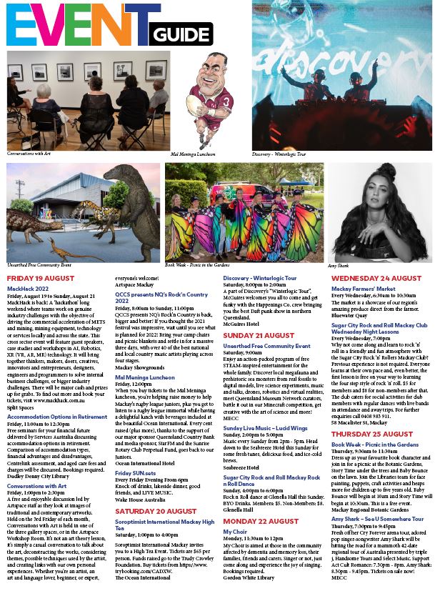 Event Guide - Mackay Whitsunday LIfe