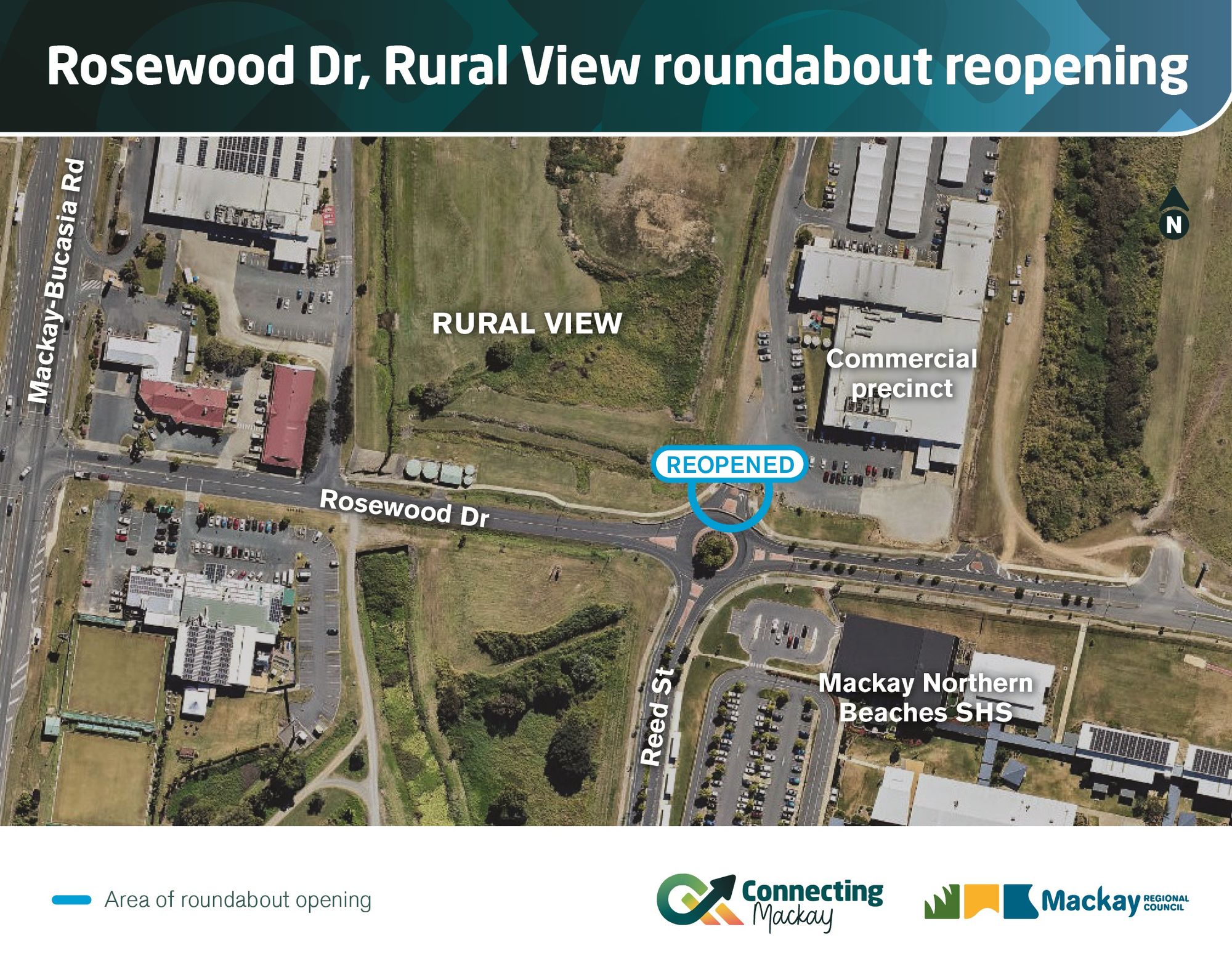 Rural View Roundabout Reopens To Motorists - Mackay Whitsunday LIfe