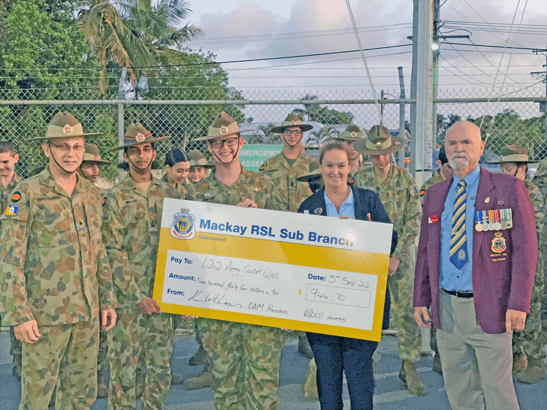 RSL Donates To Local Cadets - Mackay Whitsunday LIfe