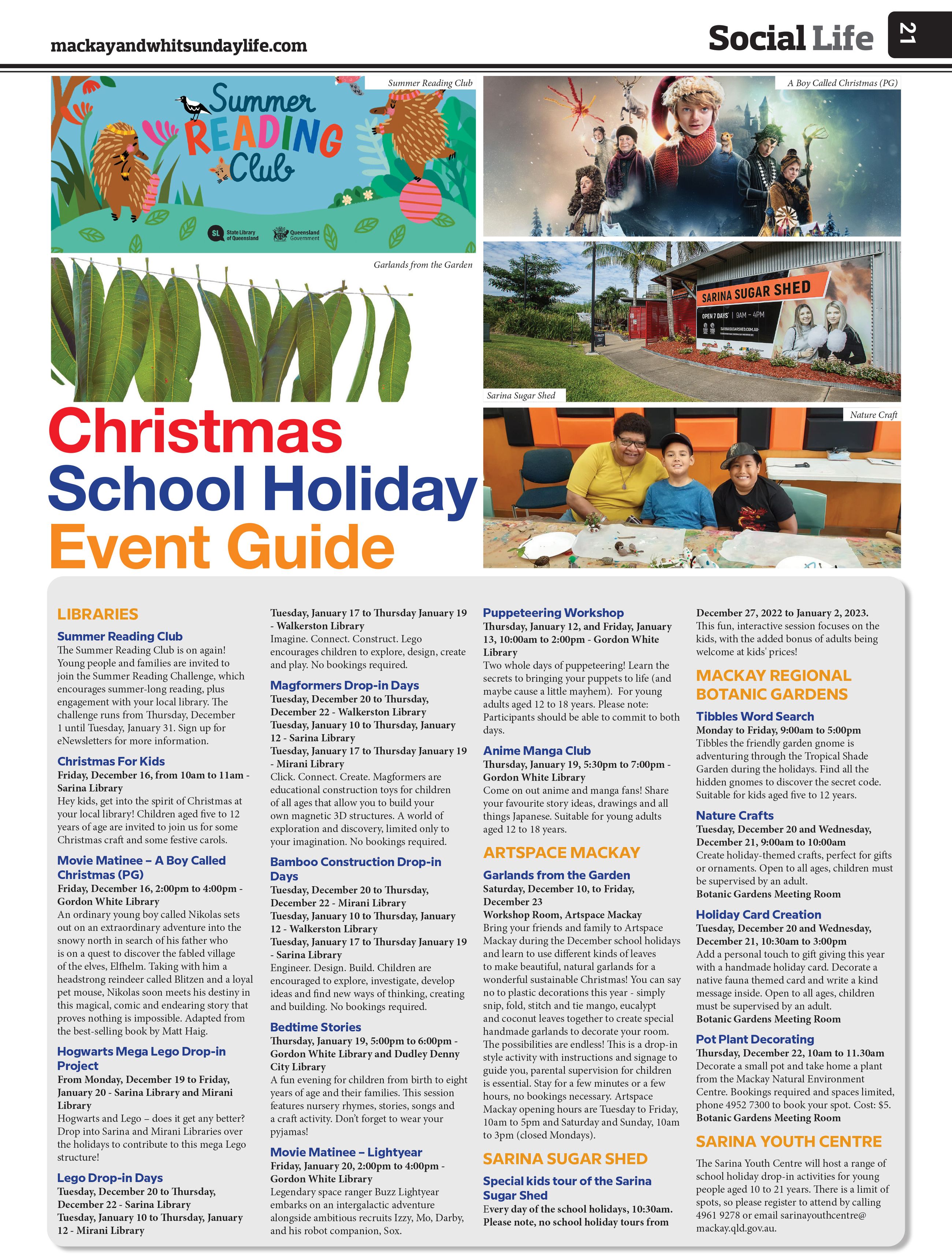 School Holiday Guide - Mackay Whitsunday LIfe