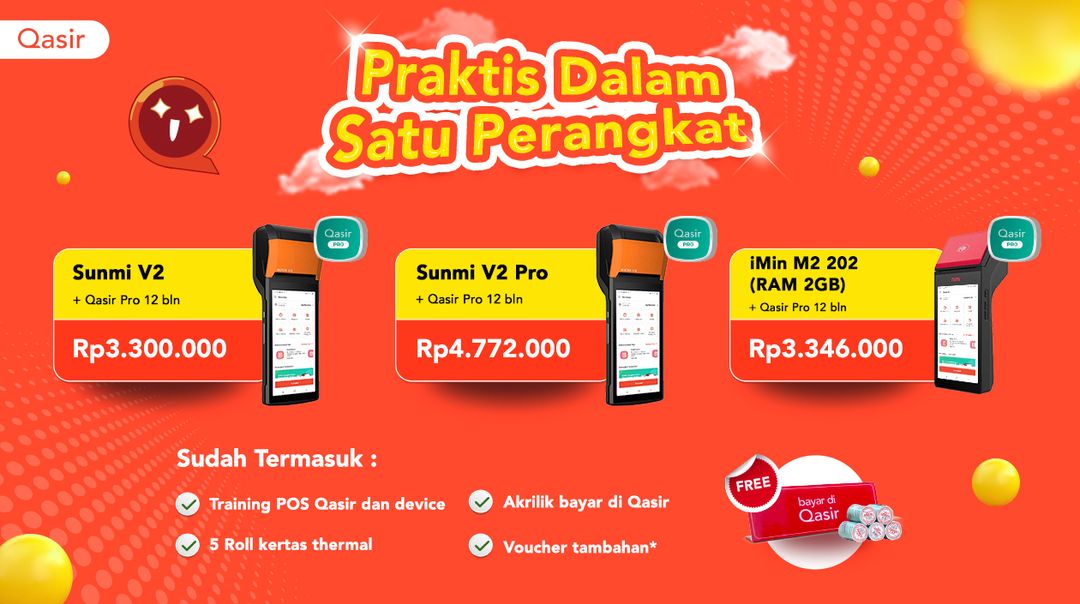 Program berlangganan Qasir Pro untuk akses lebih