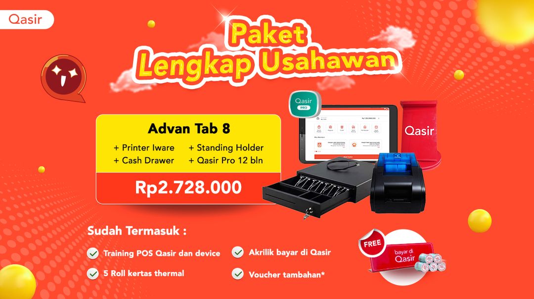 Program berlangganan Qasir Pro untuk akses lebih