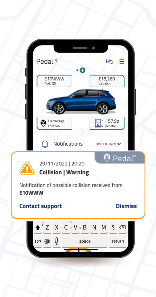 Pedal® | Features | Collision monitor