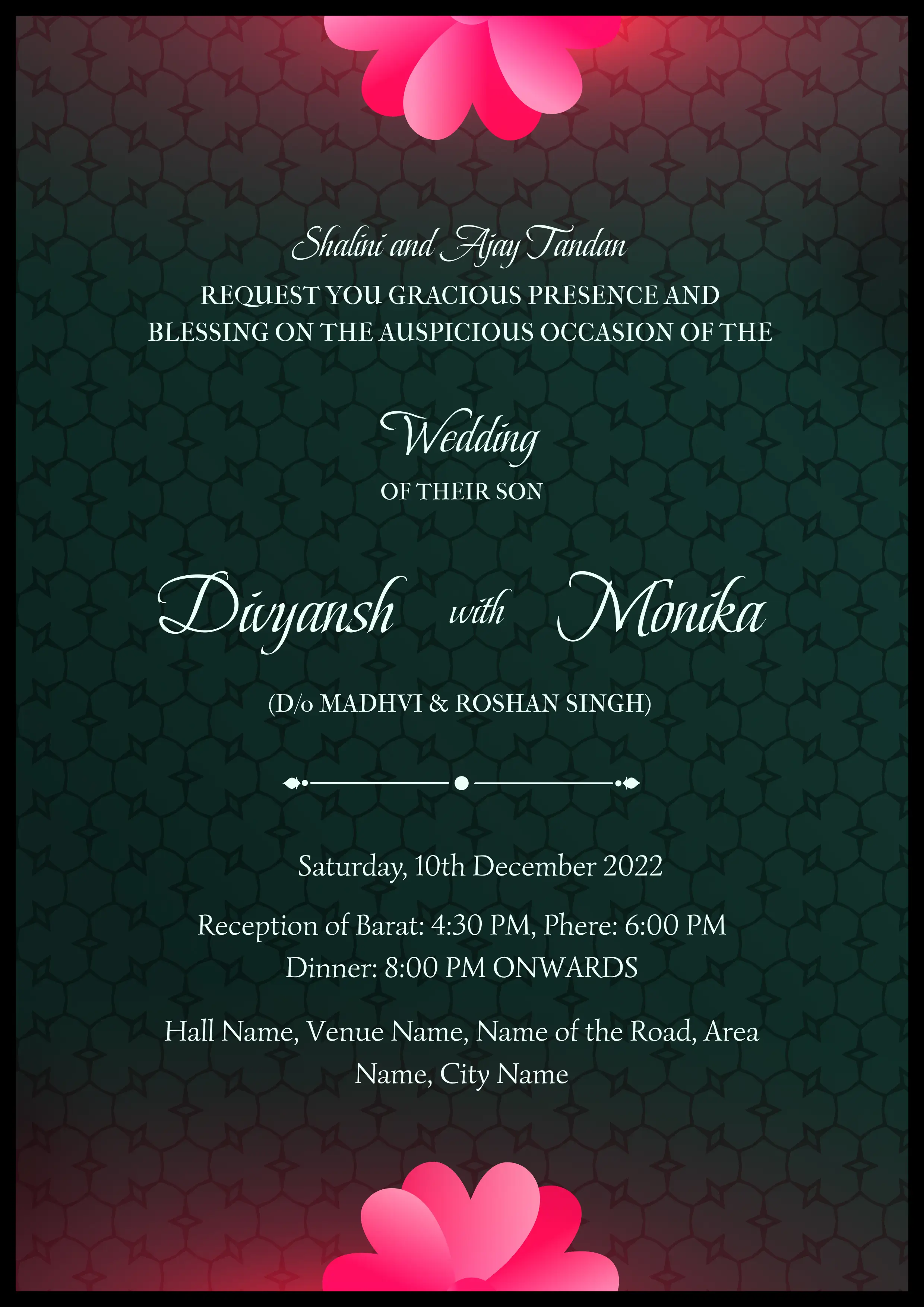 Fuchsia Floresta Your Wedding Invitation Card Design Online Fuchsia Floresta Your Wedding Invitation Card Design Online