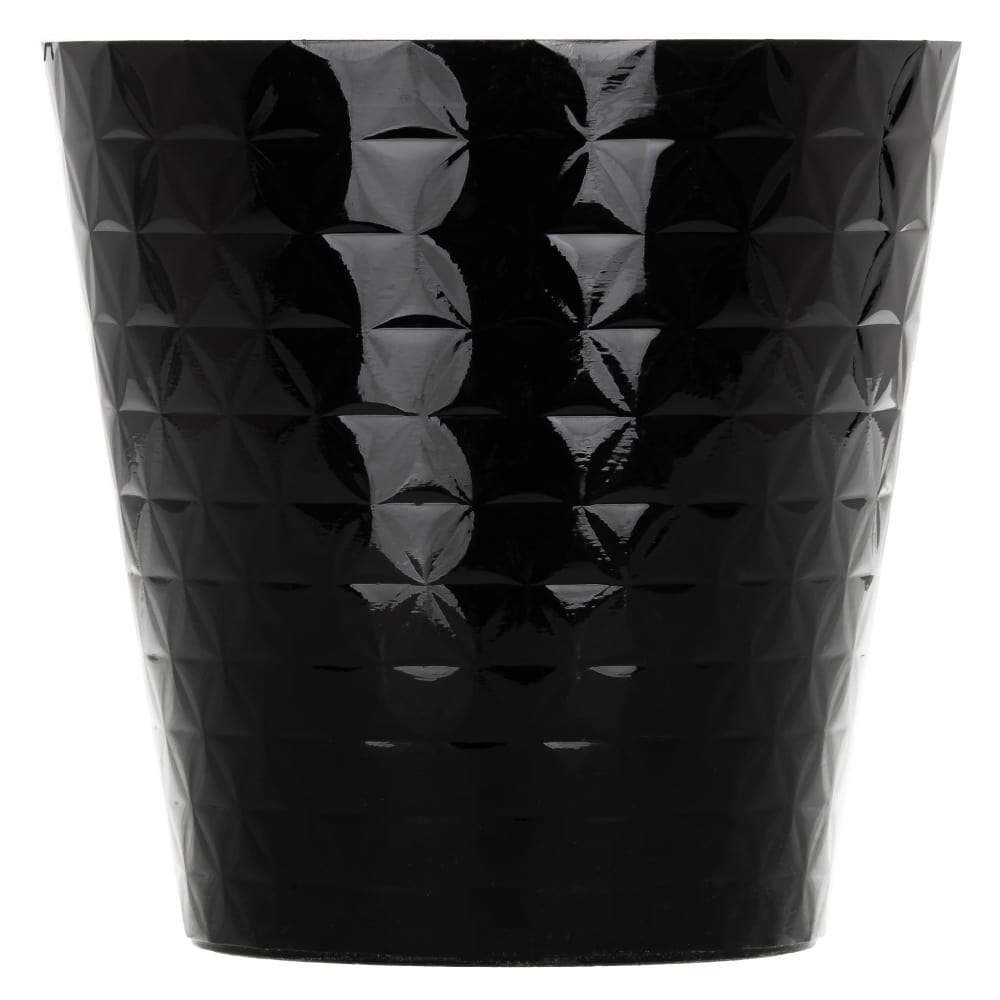 Black Diamond plastic plant pot cover without drainage holes
