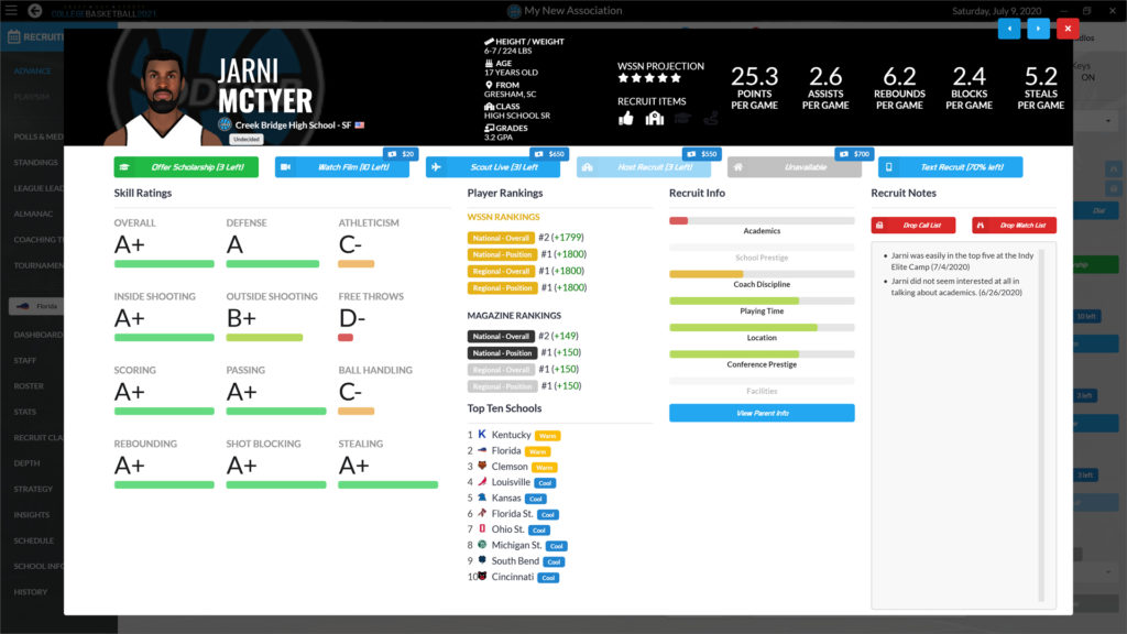 Spotting a Realistic College Basketball Sim | Wolverine Studios