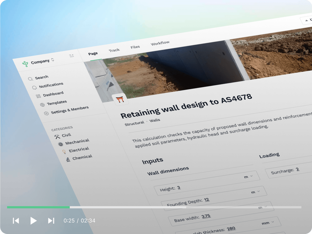 Engineering calculation management software - CalcTree