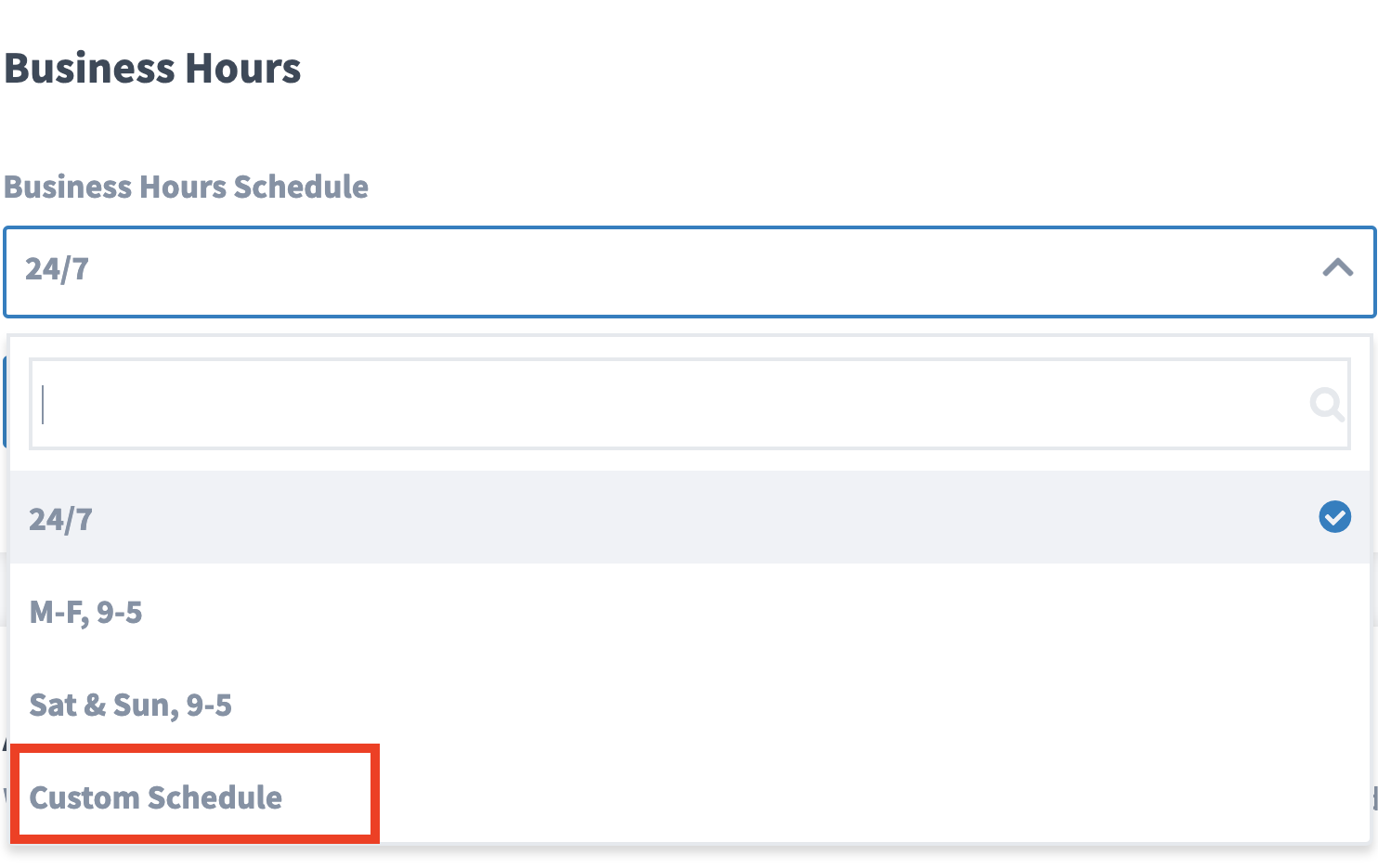 Custom Business Hours Schedule For After-Hours Greeting