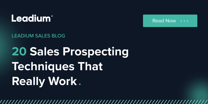 20 Sales Prospecting Techniques That Really Work | B2B Outbound Sales ...