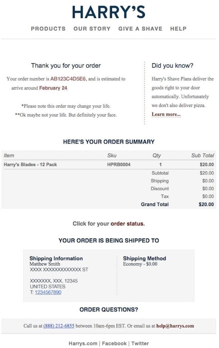 30 Easy to copy Confirmation Email Templates eCommerce 