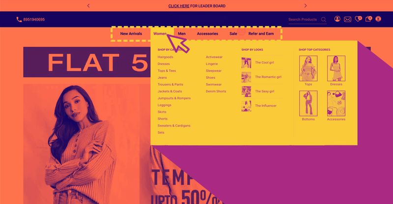 15 Website Navigation Menu Examples for eCommerce Stores