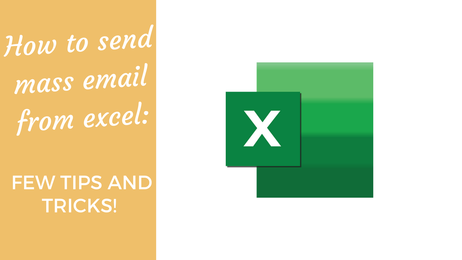 How To Send Mass Email From Excel Few Tips And Tricks 