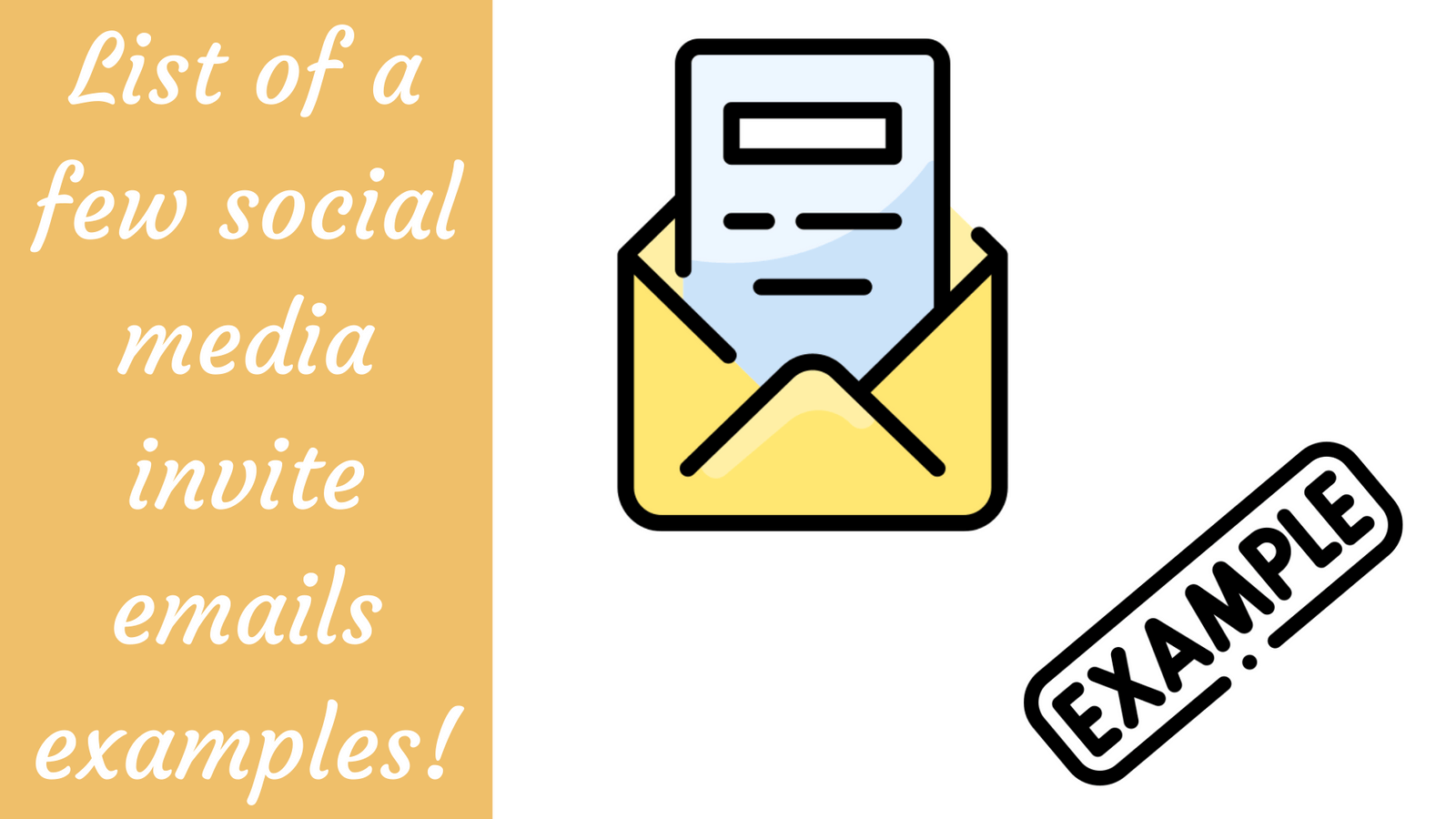 List of a few social media invite emails examples!